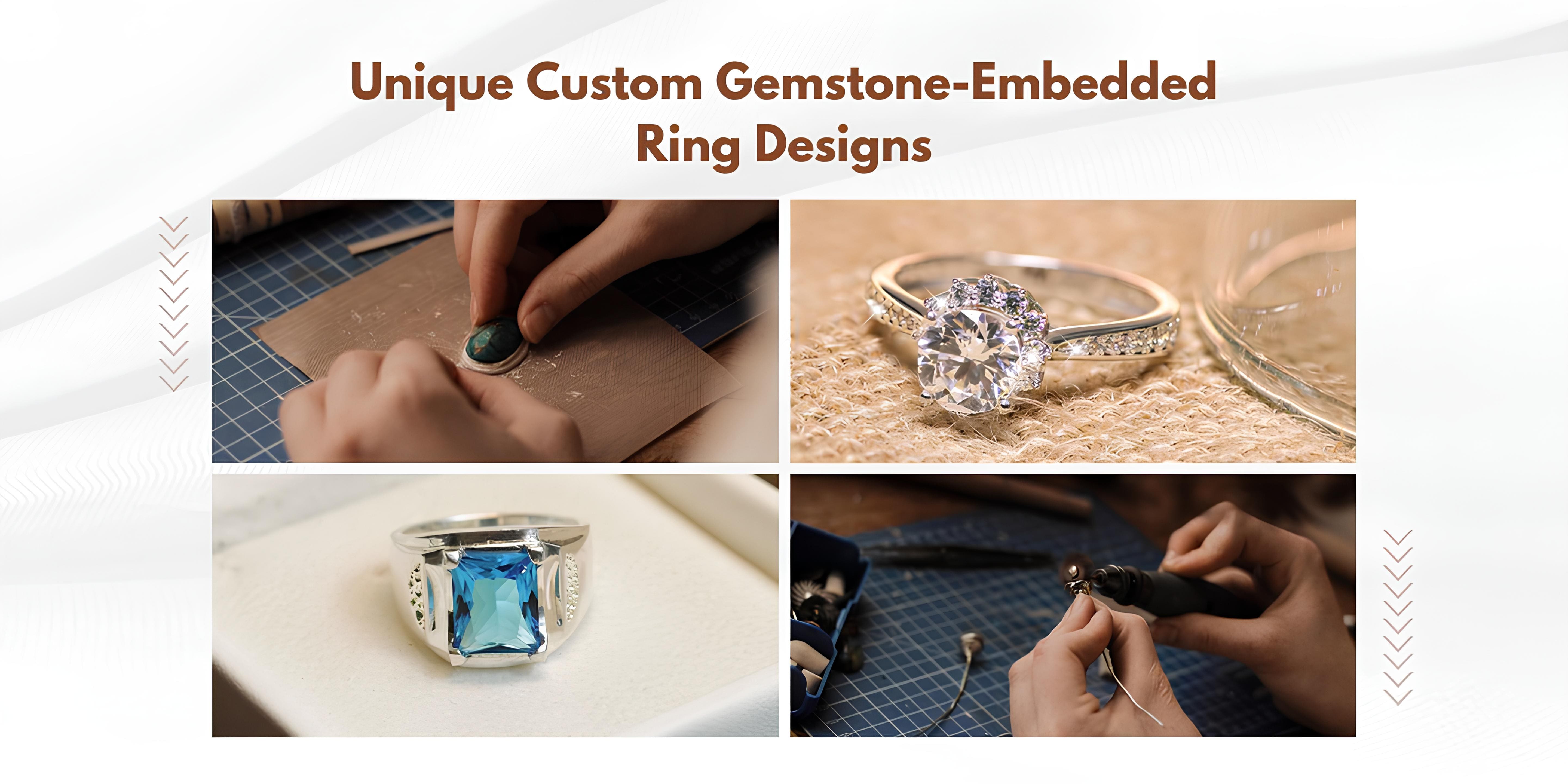 Unique Custom Gemstone-Embedded Ring Designs – Senyda Jewels